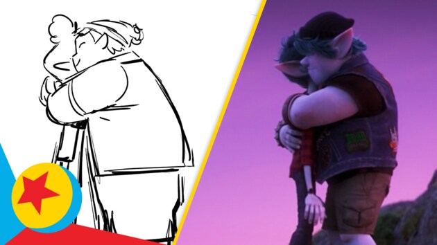 Barley and Dad Reunite from Onward | Pixar Side by Side | Disney Video