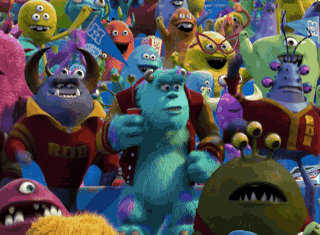 Monsters Celebrate Disney Gif | Anime movies, Disney gif, Monsters inc