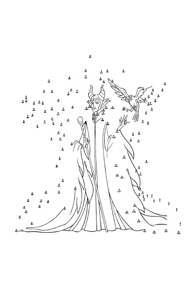 Points à relier : Maléfique | Disney Coloriages FR