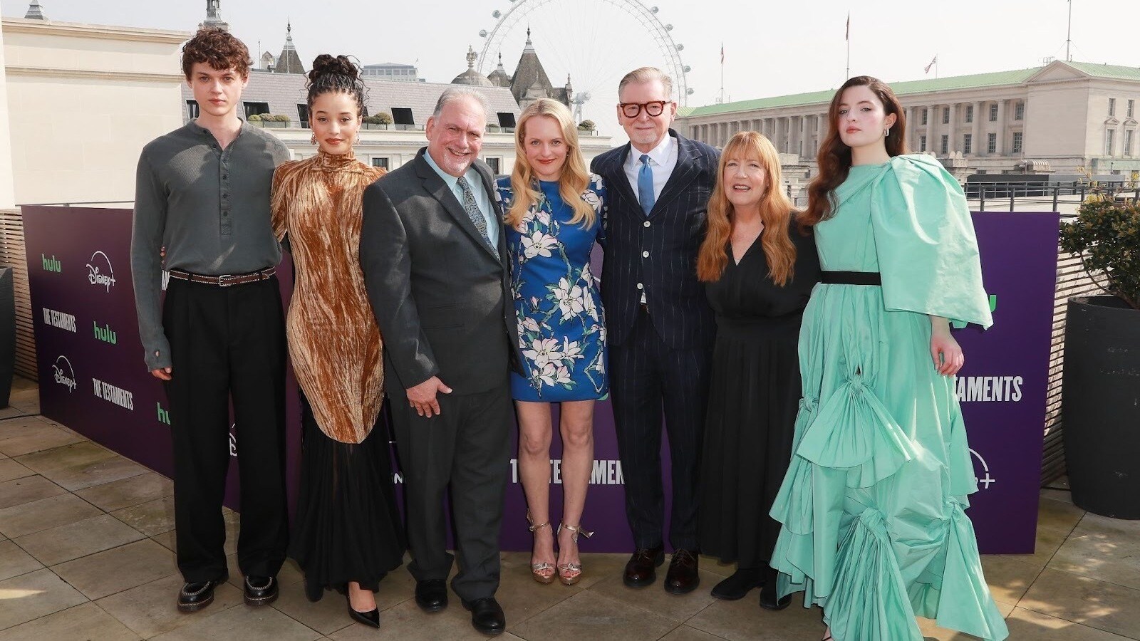 “THE TESTAMENTS” CAST HAVE A BLESSED DAY IN FRONT OF THE LONDON SKYLINE ...
